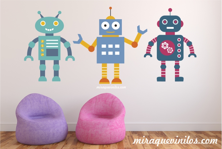 Vinilos decorativos Kit Robots 02